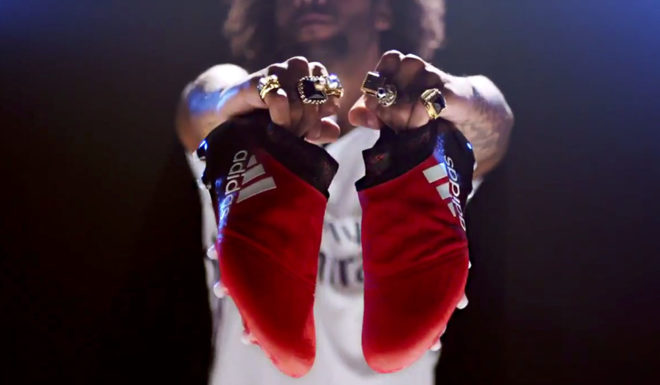 Marcelo shows Adidas' new shoes